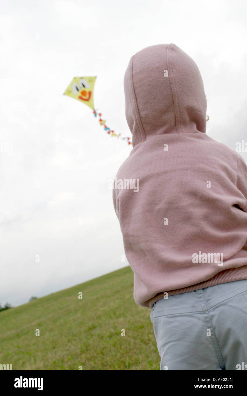 kite flying by a child Stock Photo - Alamy