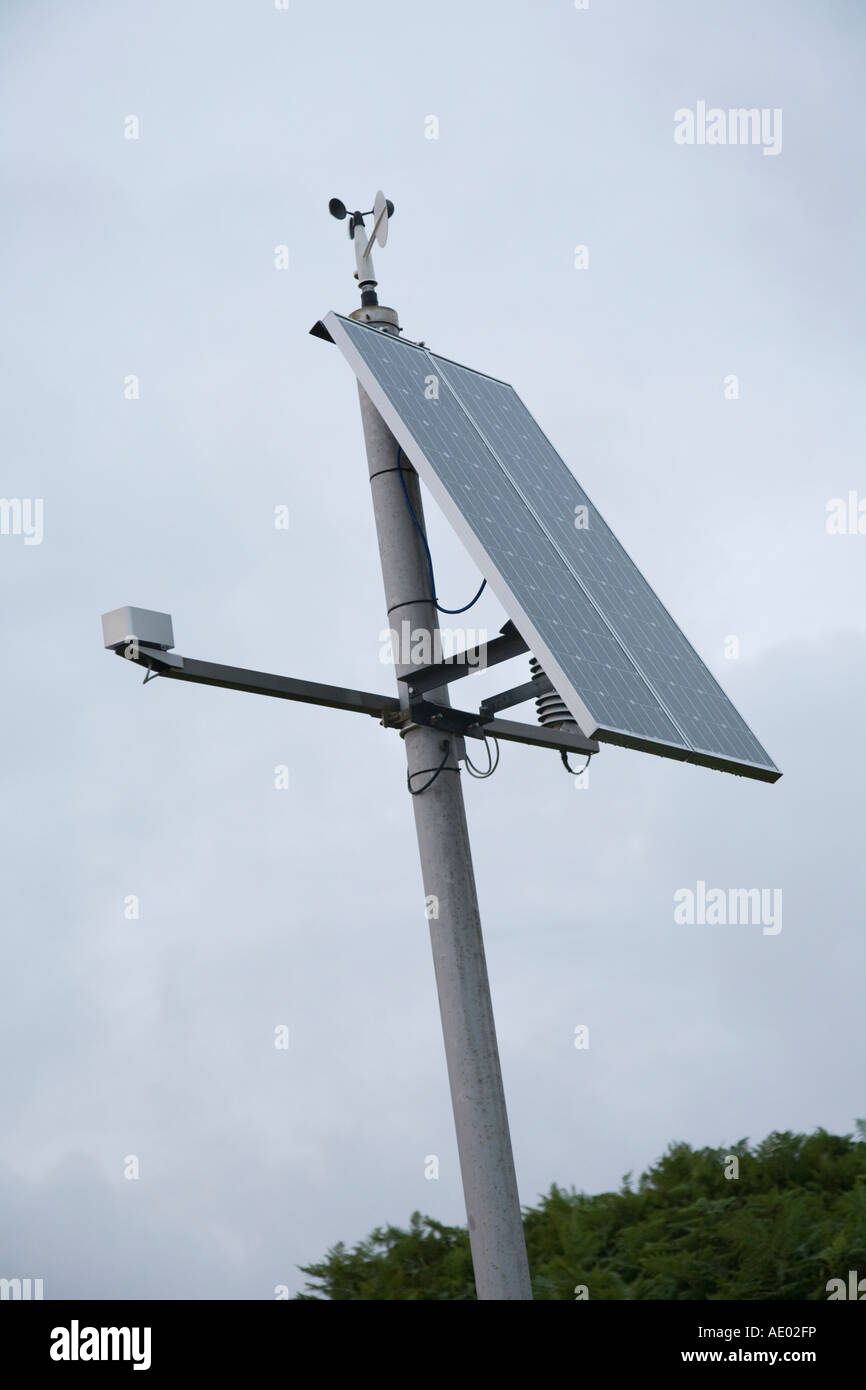Solar panel weather station Stock Photo - Alamy