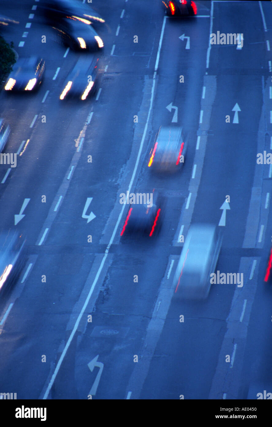 Blue rush hour Stock Photo - Alamy