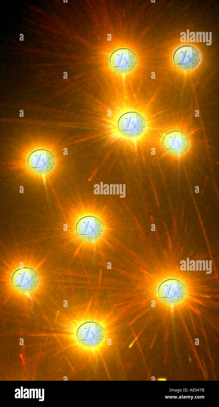 fireworks with euro Stock Photo - Alamy