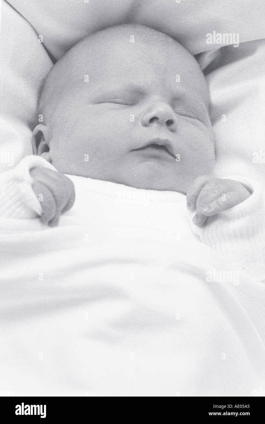 sleeping young born baby Stock Photo - Alamy
