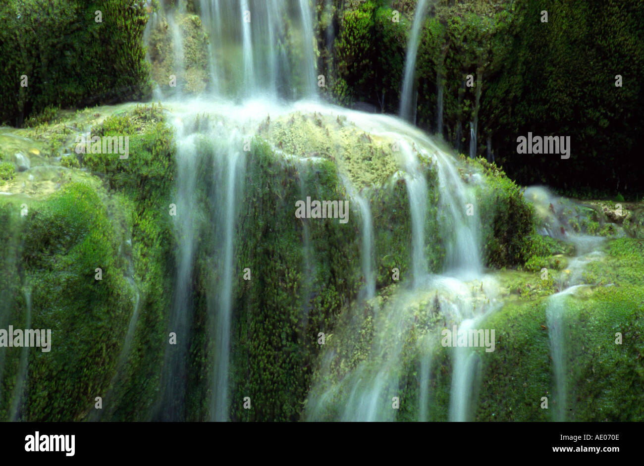 water flowing down a waterfall Stock Photo - Alamy