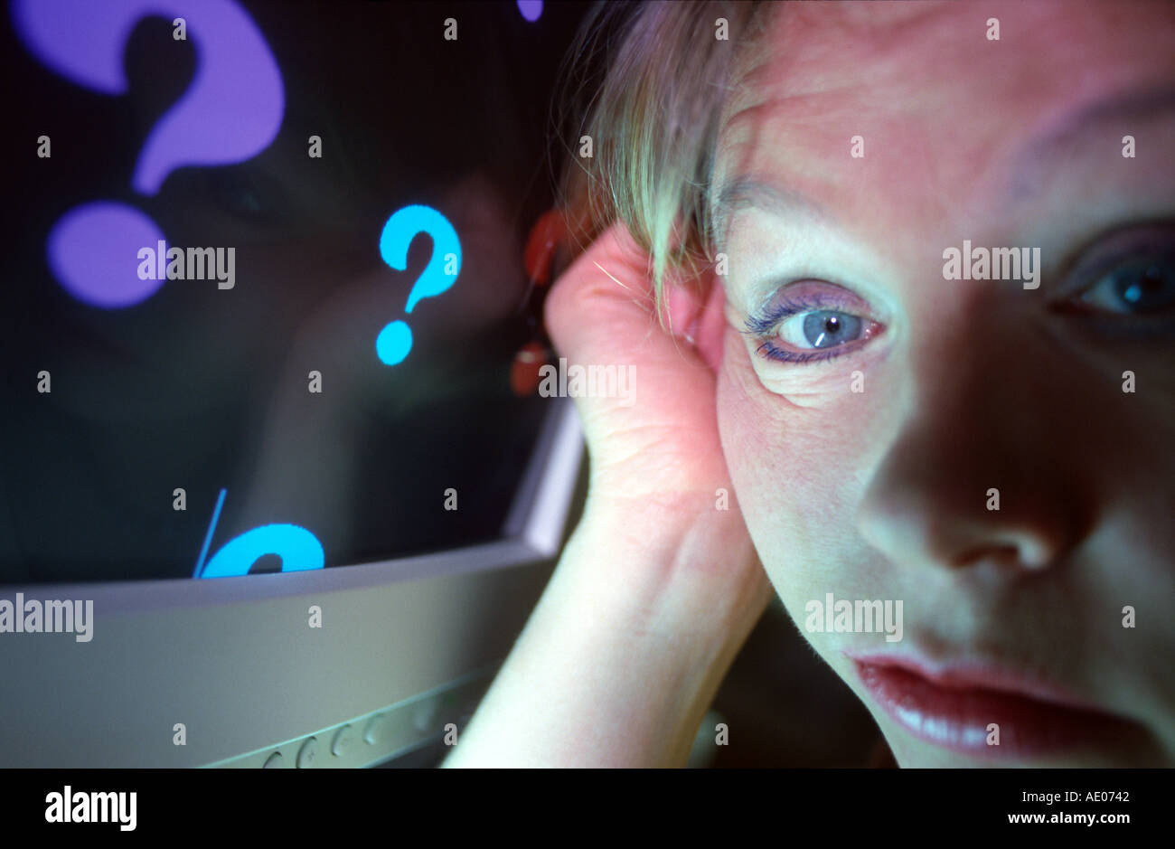 stress with a computer Stock Photo - Alamy