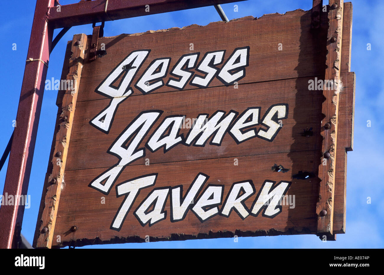 Jesse James Pub sign, tavern sign, Astee, County Kerry, Eire, Ireland ...