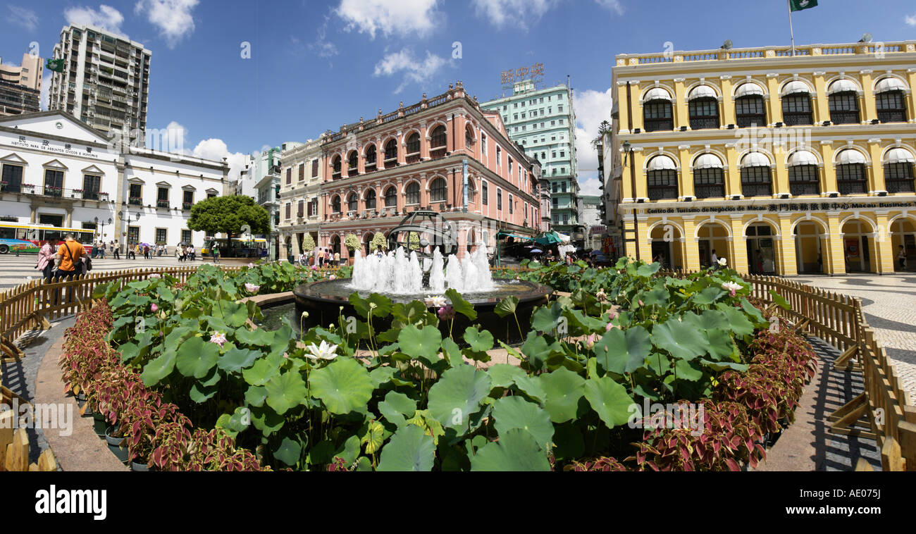 Largo do Senado main square in Macau China Stock Photo - Alamy