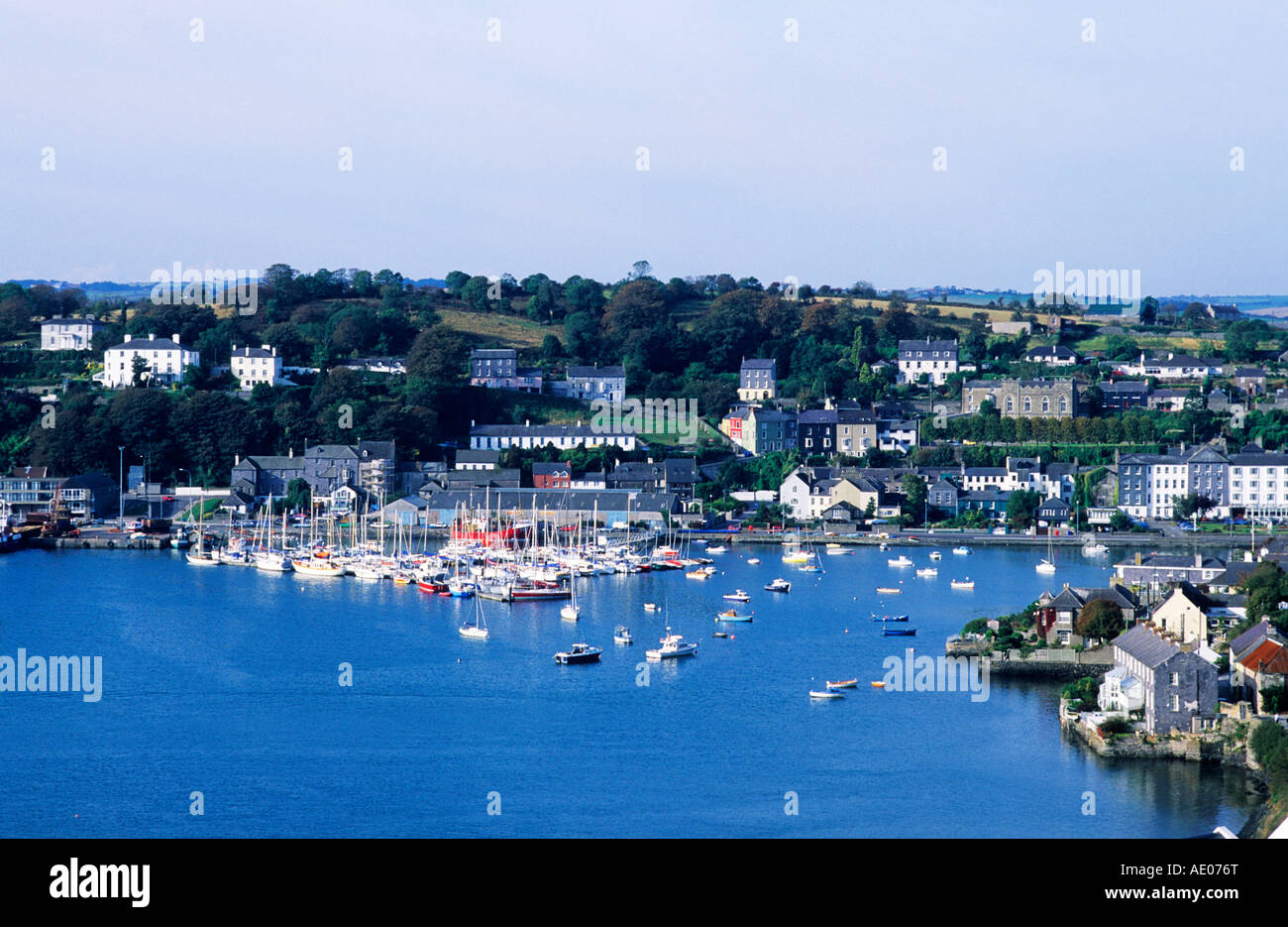 Kinsale Harbour and Town County Cork Eire Ireland leisure sailing craft ...