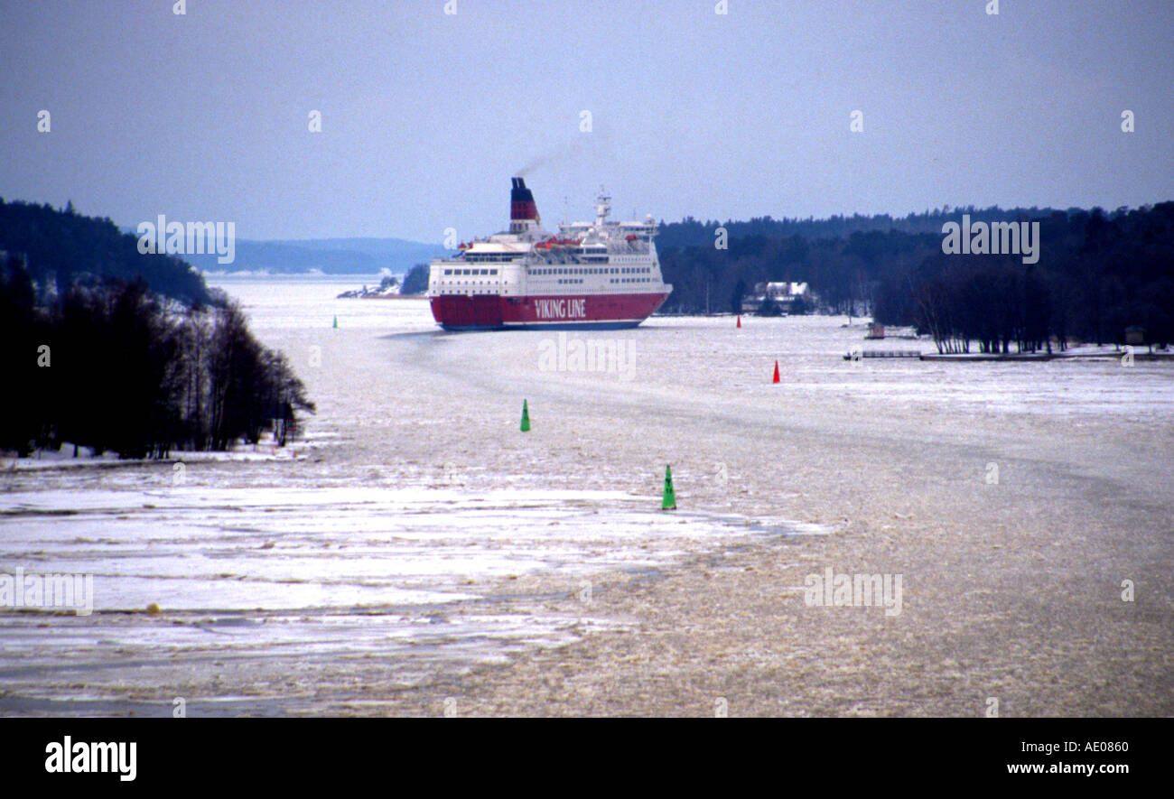 ferry in winter Baltic Sea Stockholm Turku Viking Line Stock Photo - Alamy