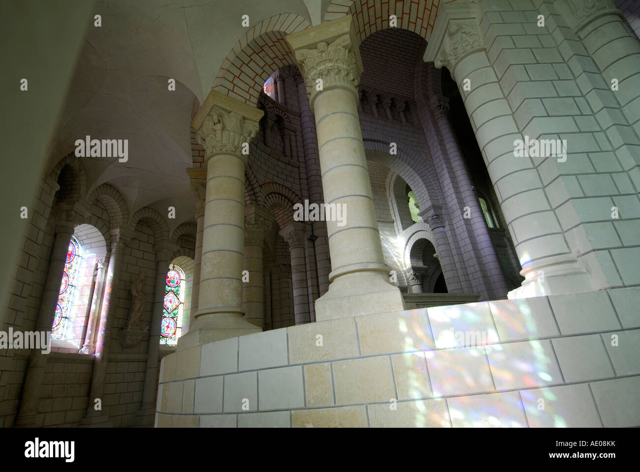 Walkway behind altar, abbey church of Preuilly-sur-Claise (37290 ...