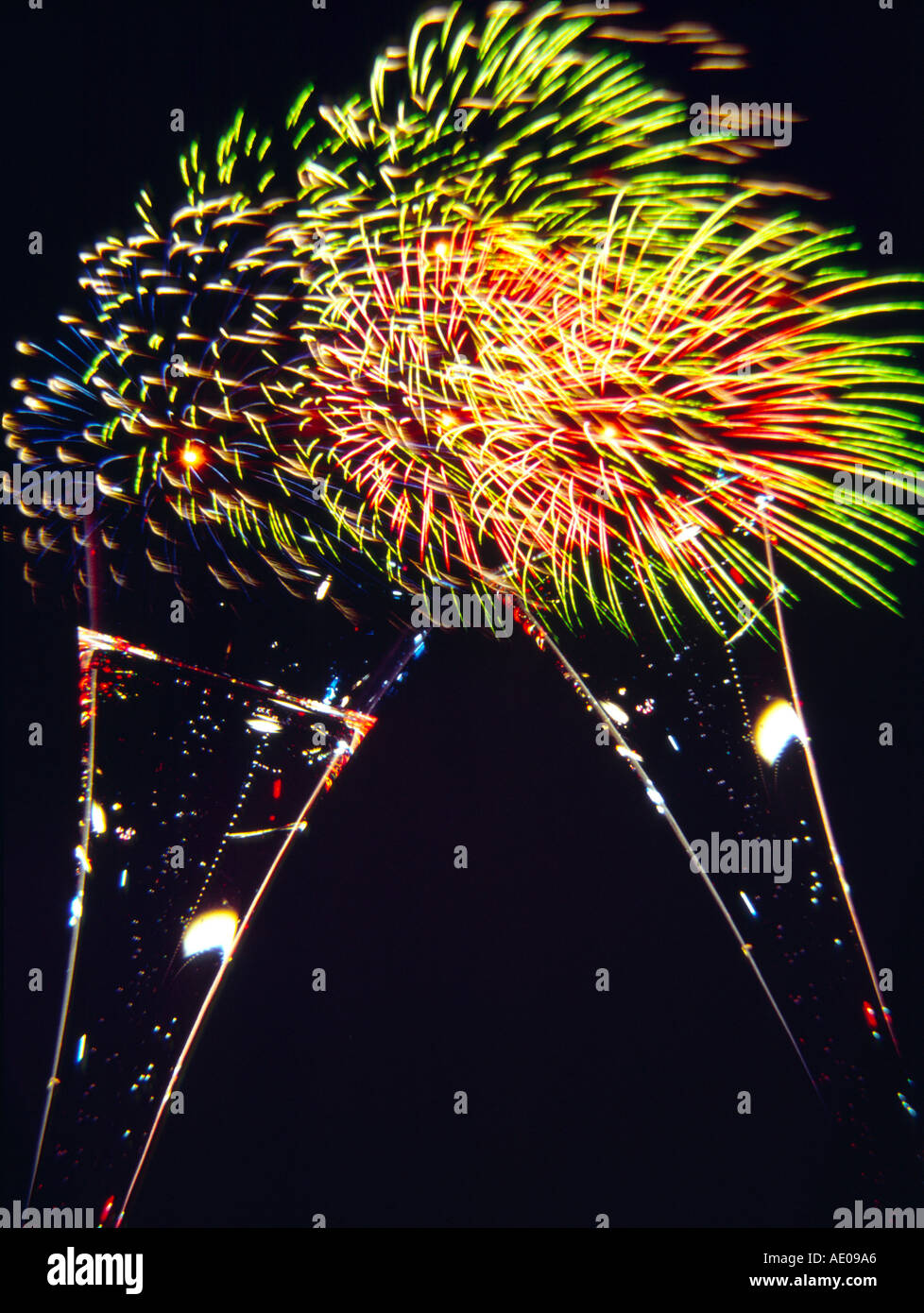 champagne and fireworks Stock Photo - Alamy