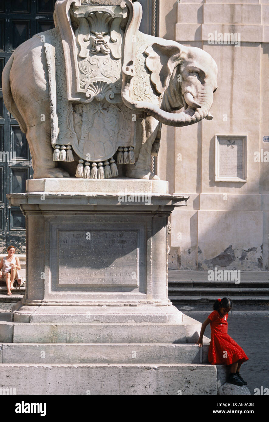 Detail of the Elephant on the Elephant Obelisk by Bernini Piazza della ...