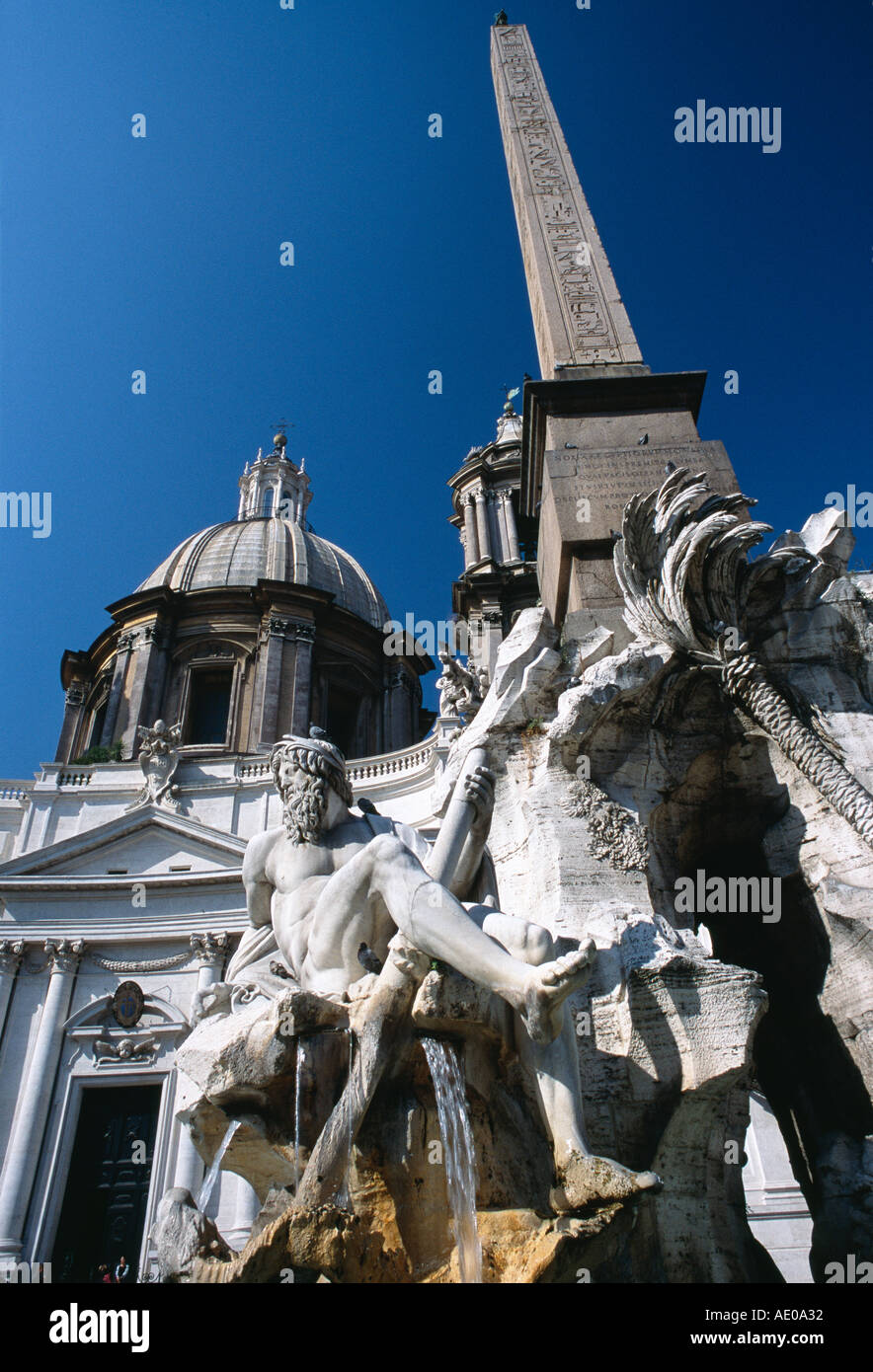 Fountain of the Four Rivers by Bernini Piazza Navona Rome Italy Roma ...