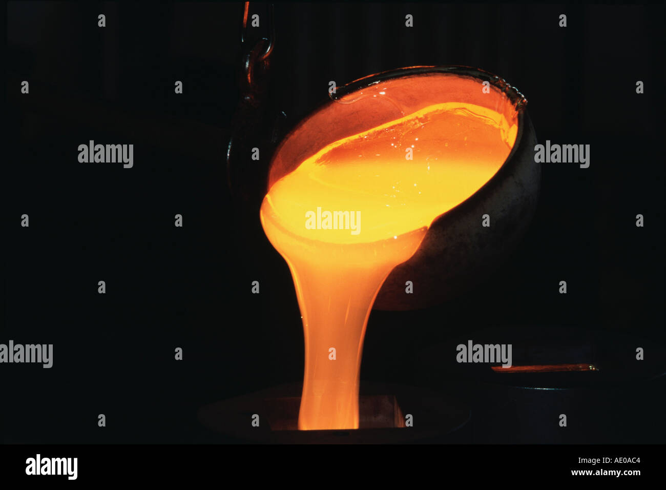 Red hot molten glass Sweden europe Stock Photo - Alamy