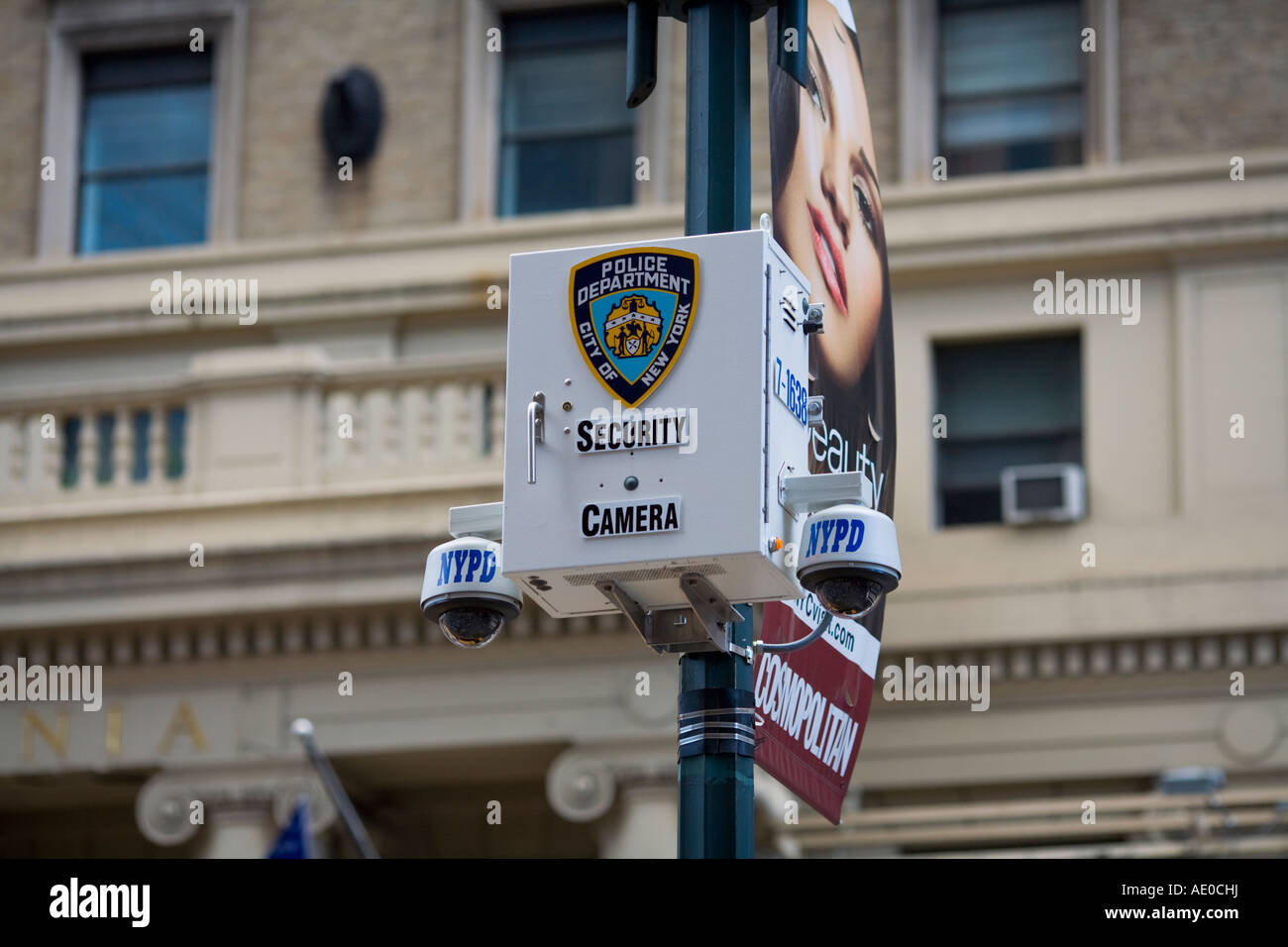 Nypd security camera sign hi-res stock photography and images - Alamy