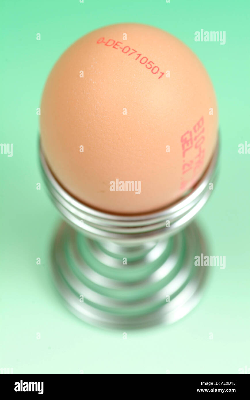 bio egg with control number Stock Photo - Alamy