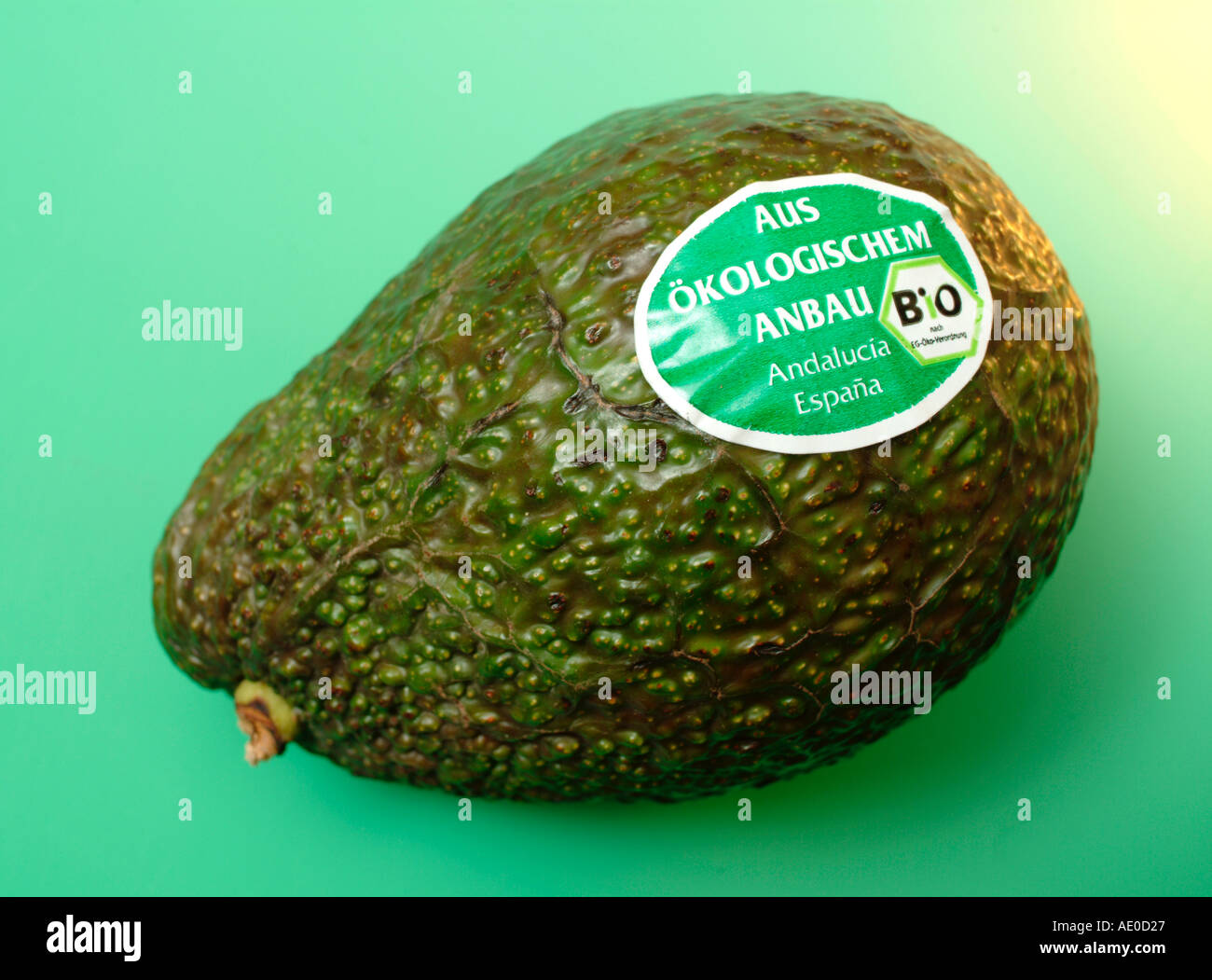 bio label on avocado Stock Photo - Alamy