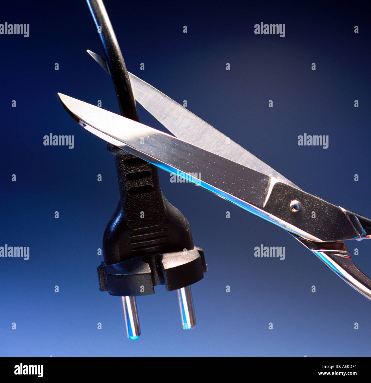 out of energy cutting the cable Stock Photo - Alamy