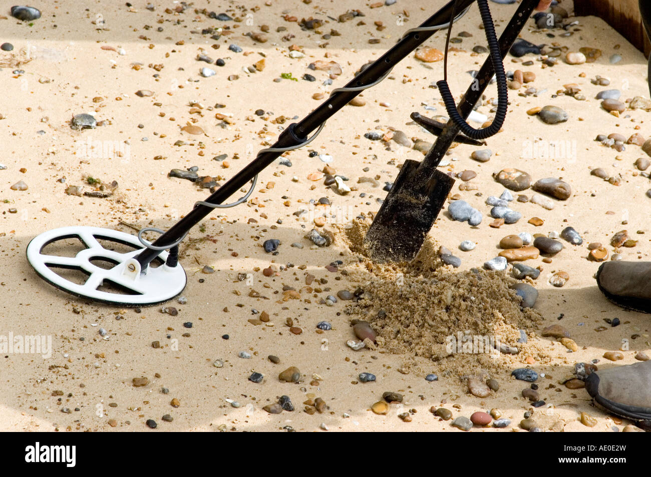 Metal Detector and spade Stock Photo - Alamy