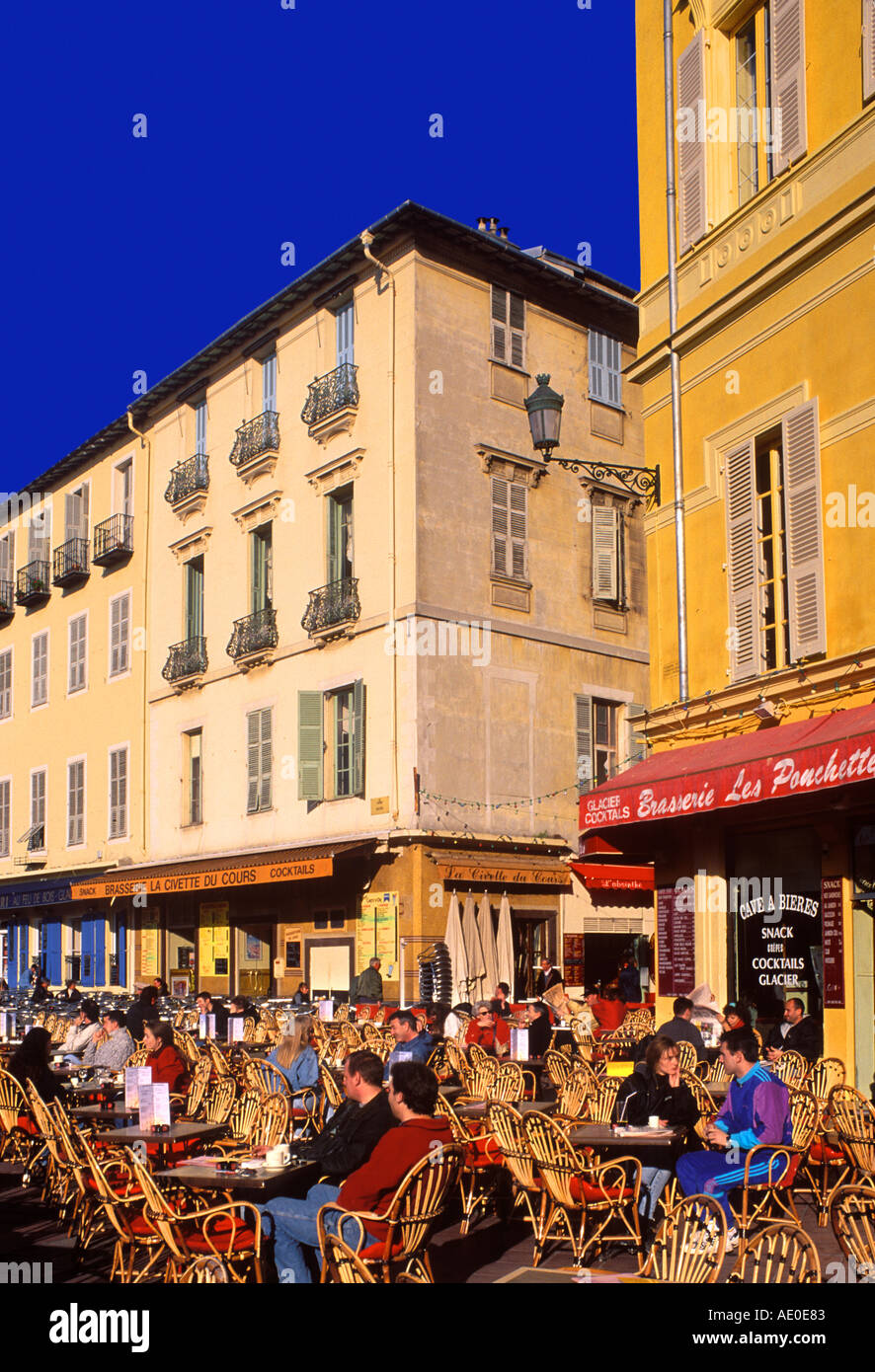 CAFES IN THE OLD NICE FRENCH RIVIERA FRANCE Stock Photo - Alamy