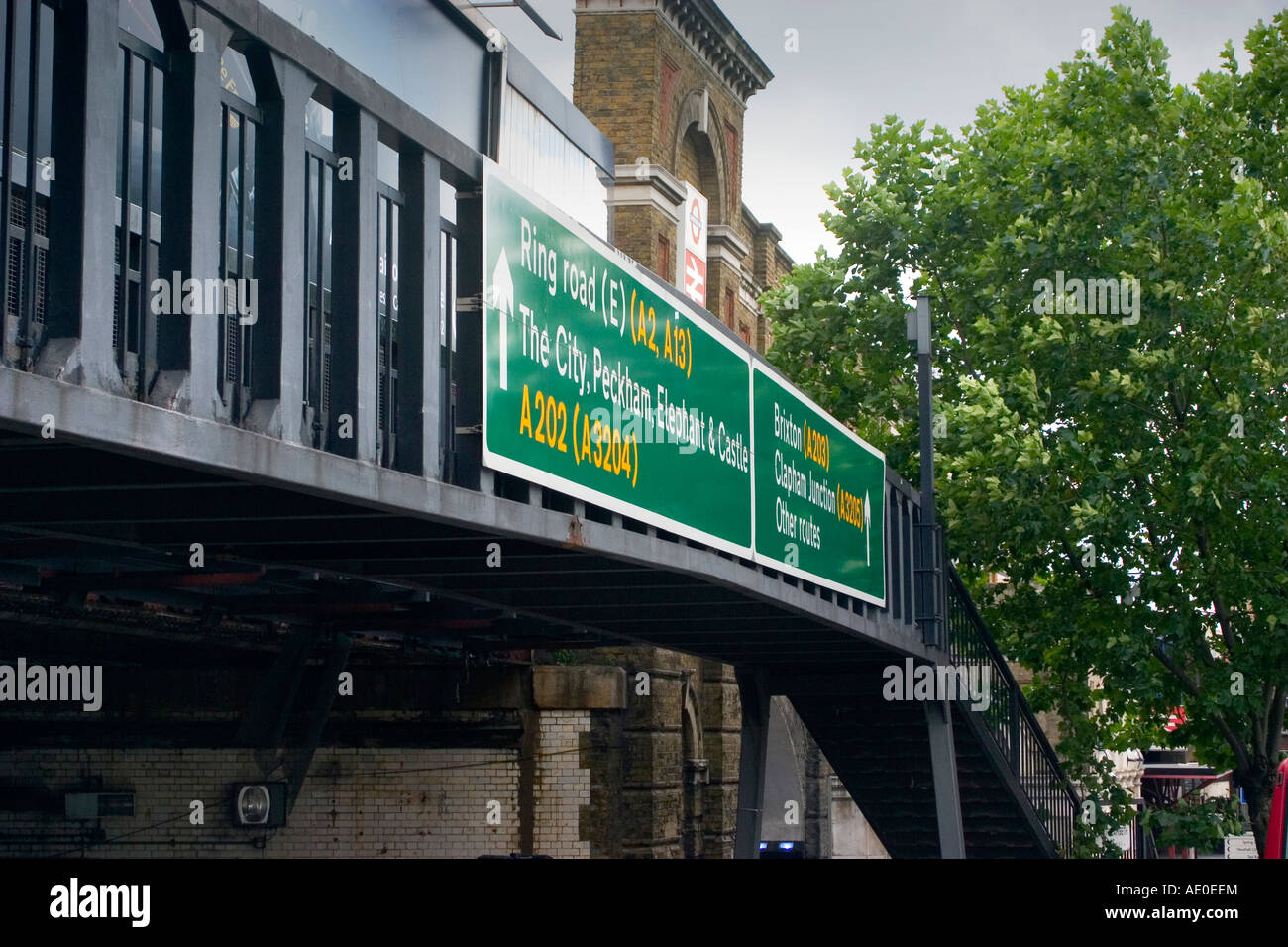 Vauxhall Cross A road side roundabout gyratory interection London Stock ...