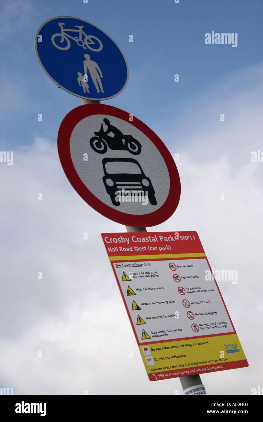 liverpool traffic sign, blue sky Stock Photo - Alamy