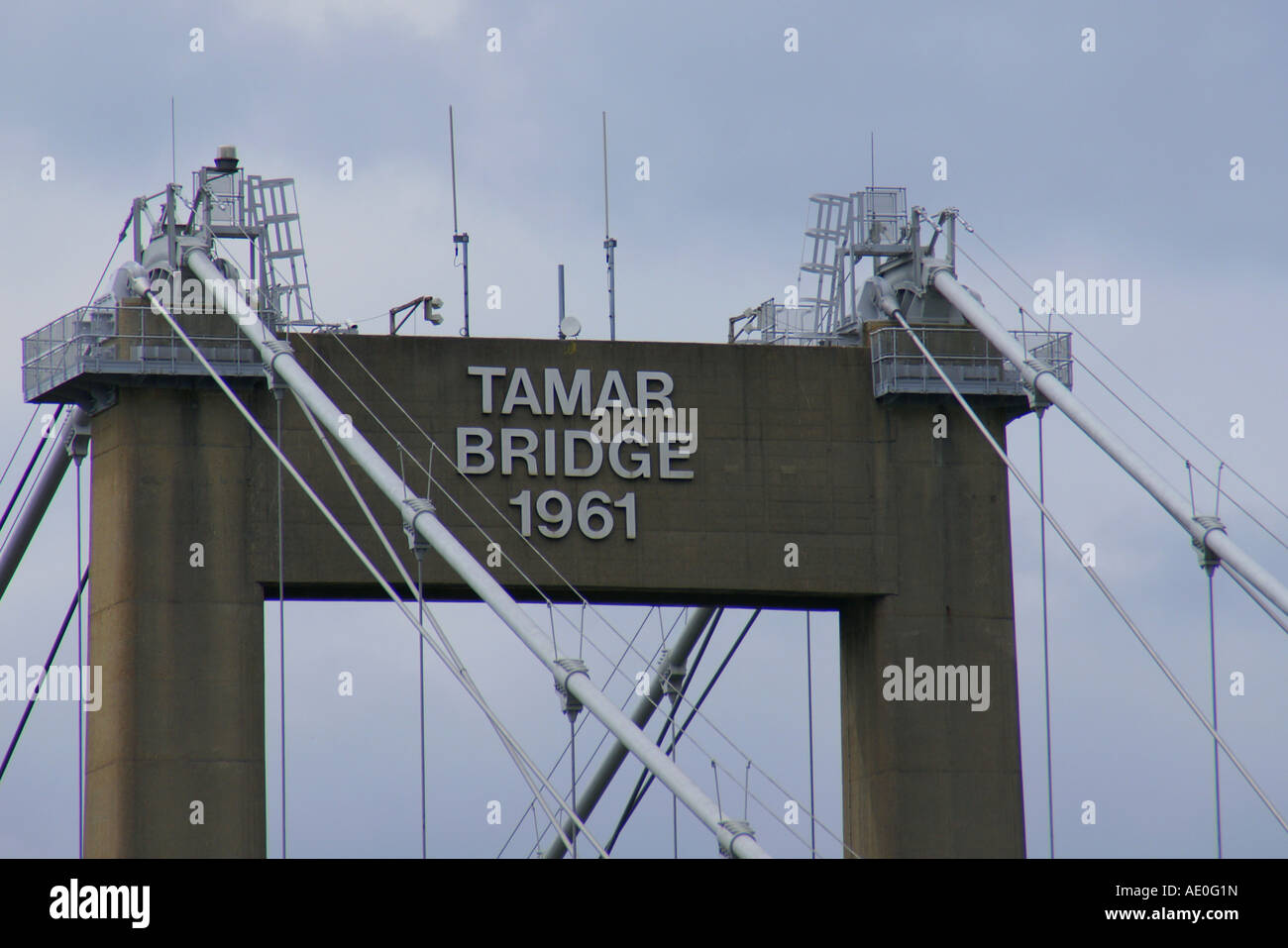 Tamar road bridge Cornwall to Devon Stock Photo - Alamy