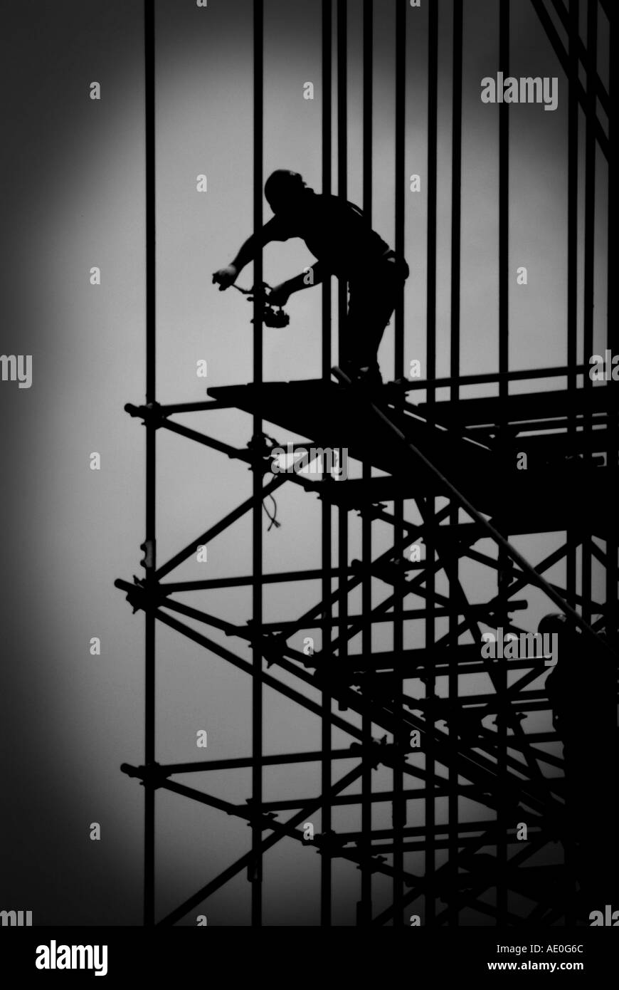 Scaffold work Black and White Stock Photos & Images - Alamy