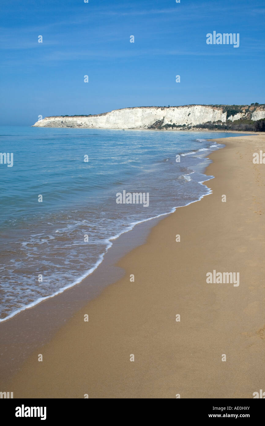 Beach Scene Eraclea Minoa Sicily Italy Stock Photo - Alamy