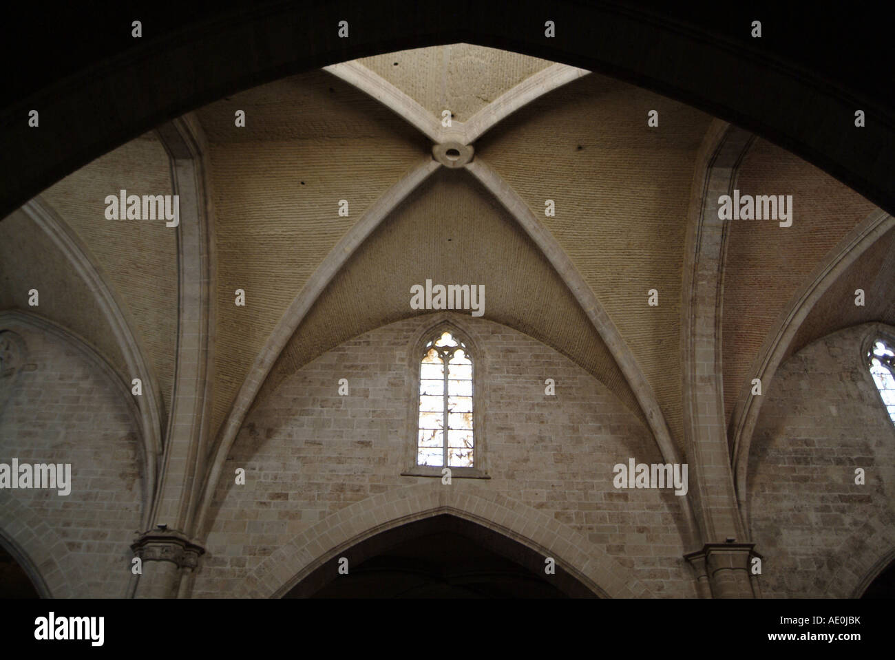 Gothic vault. Cathedral of Valencia. Spain Stock Photo - Alamy