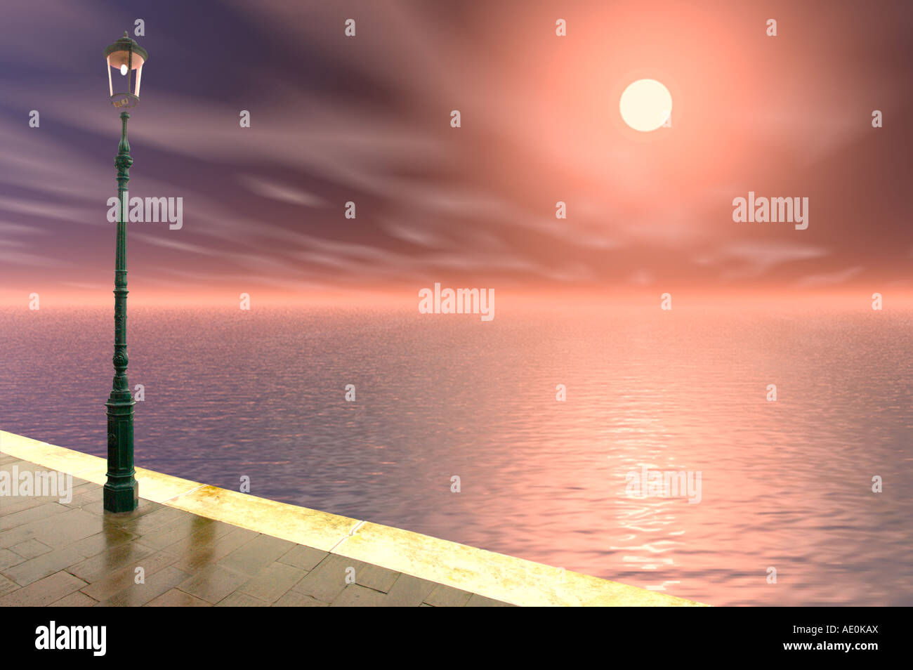Sun's Reflection on Water Stock Photo - Alamy