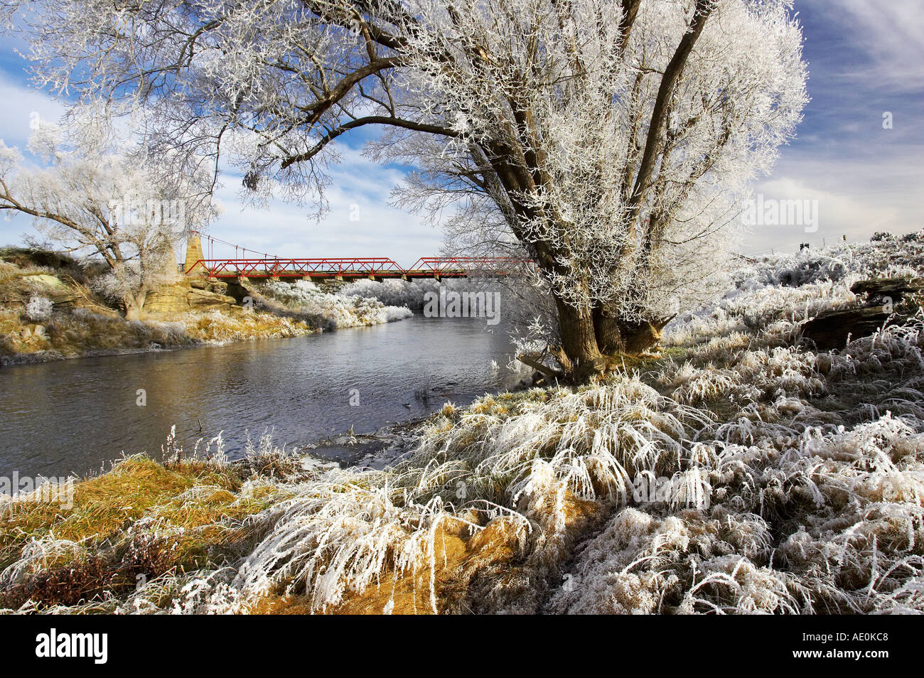 Historic Suspension Bridge Taieri River Sutton Otago South Island New ...