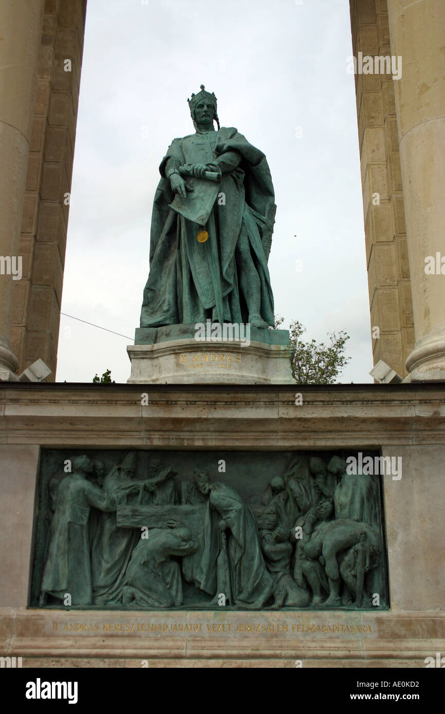 II Andras 1205 1235 Heroes Square Budapest Hungary Stock Photo - Alamy