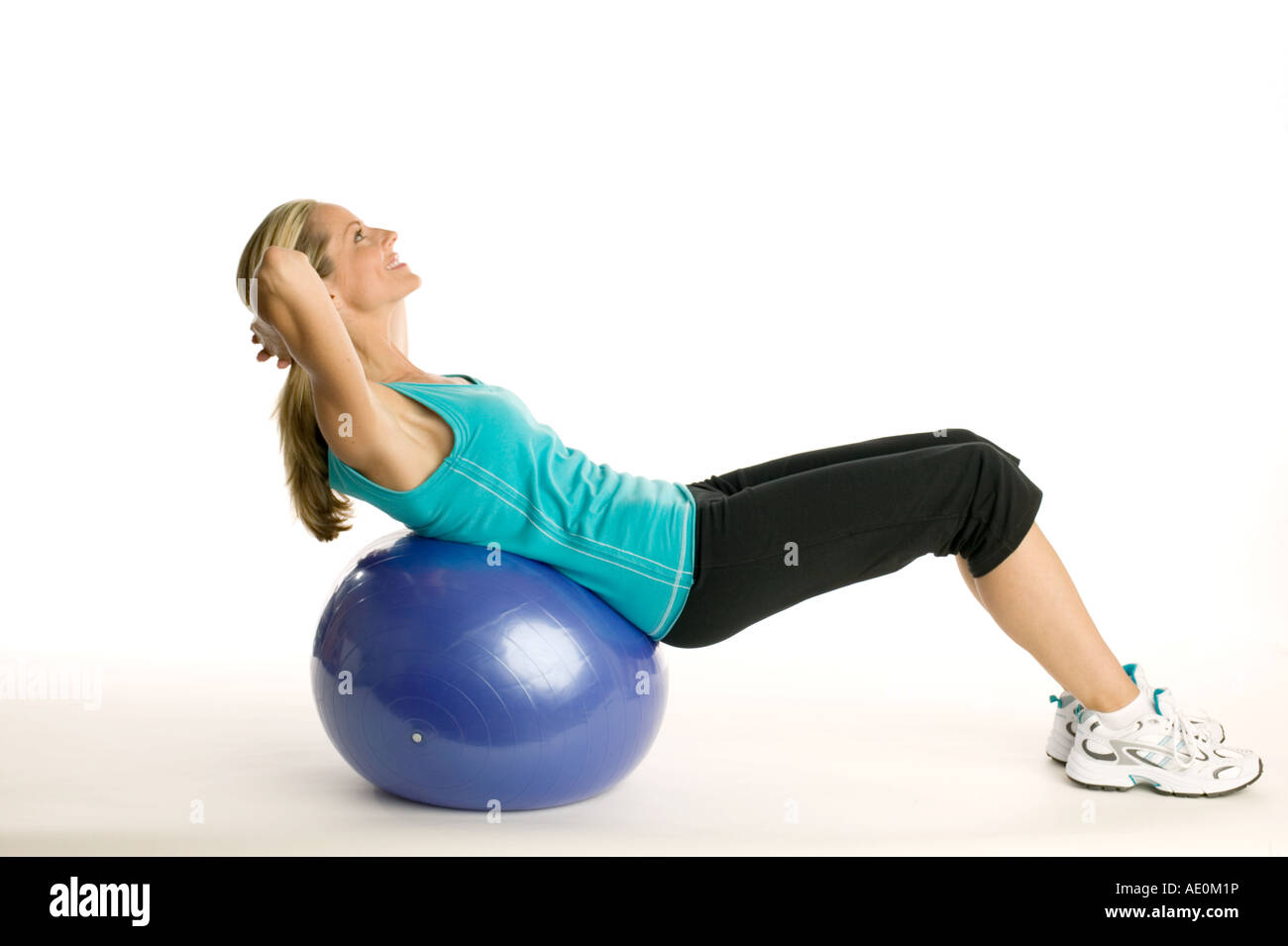 Debbie with exercise ball Stock Photo - Alamy