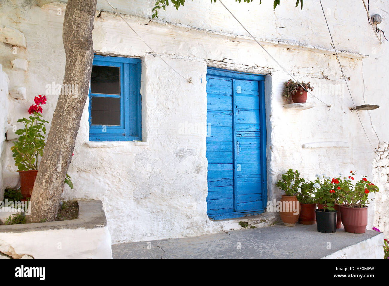 Traditional house in Ano Syros Stock Photo - Alamy