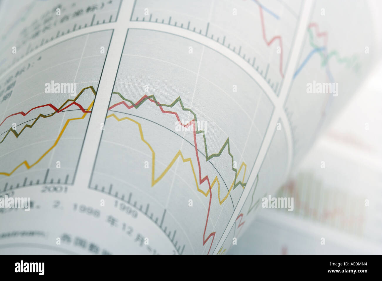 Abstract Financial Chart Background Stock Photo - Alamy