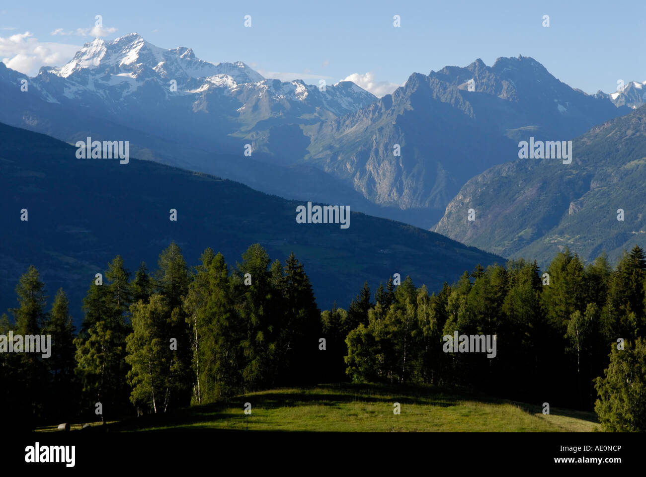 View of the Alps from Turlin, Cogne valley, Italy Stock Photo - Alamy