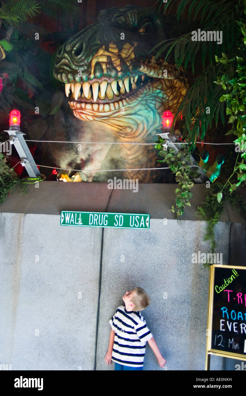 Roaring Tyrannosaurus Rex at Wall Drug in Wall, South Dakota Stock ...