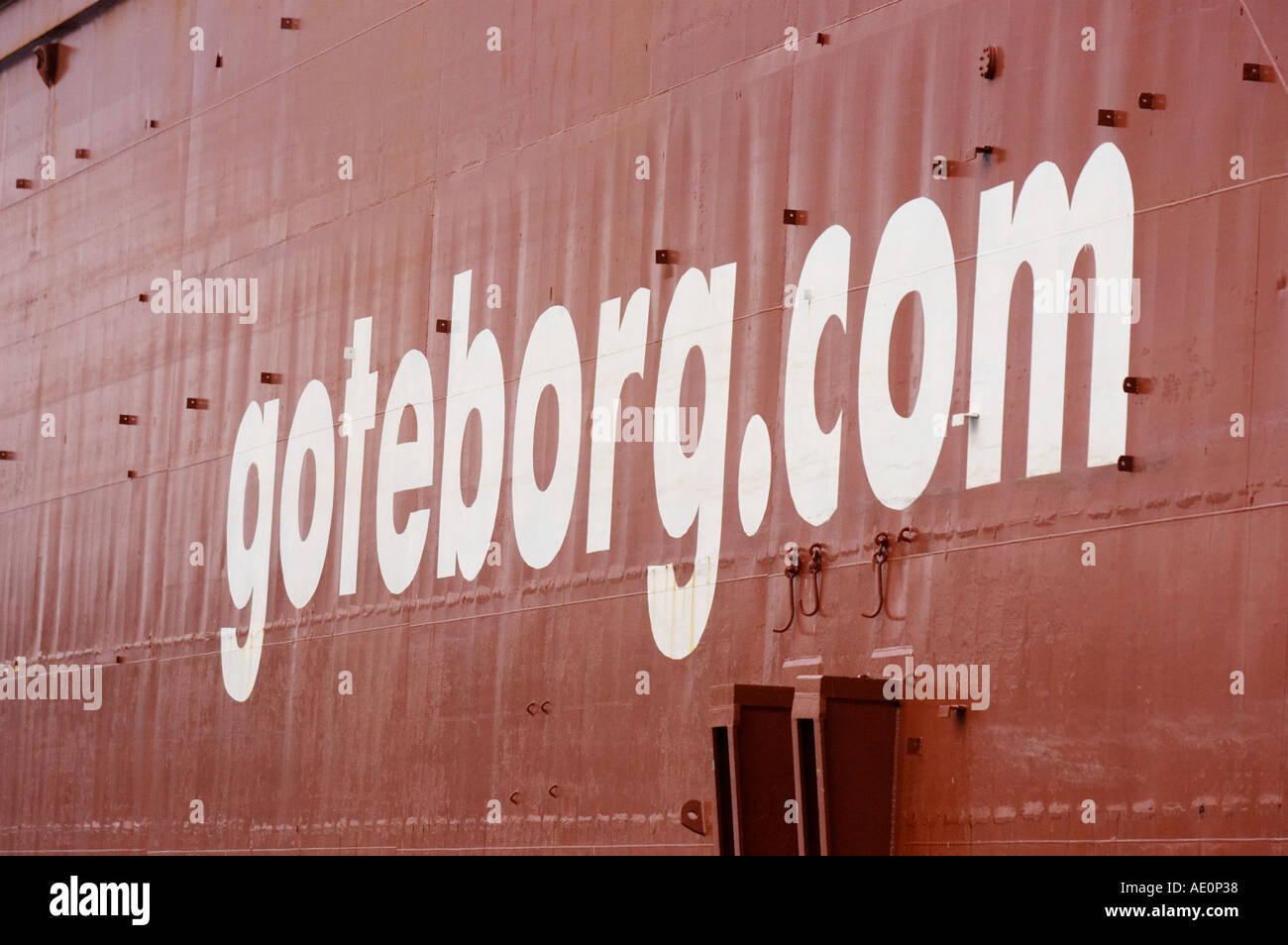 Sweden, Goteborg, Container ship Stock Photo - Alamy