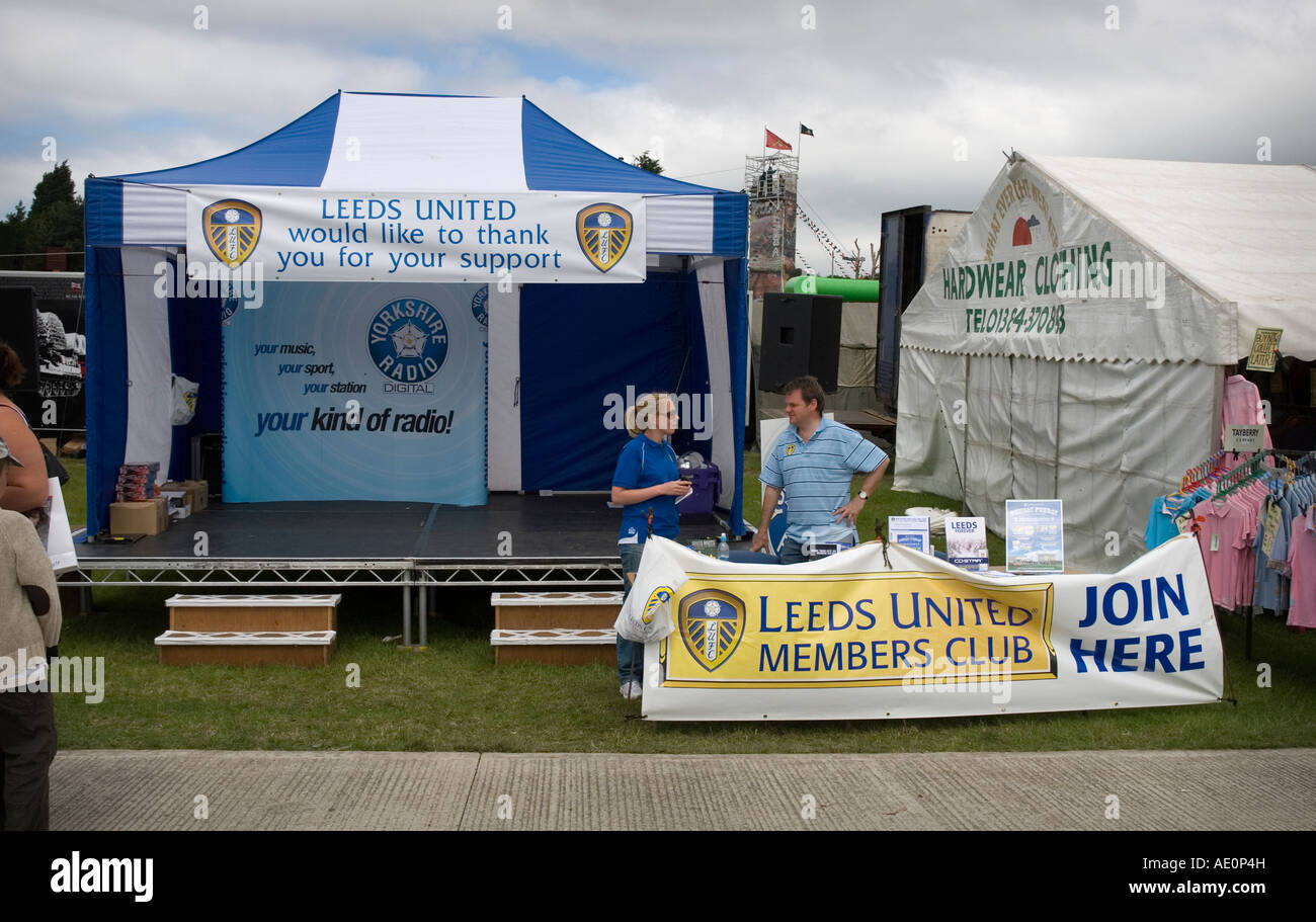 Leeds United stand at the Great Yorkshire Show Harrogate Stock Photo ...