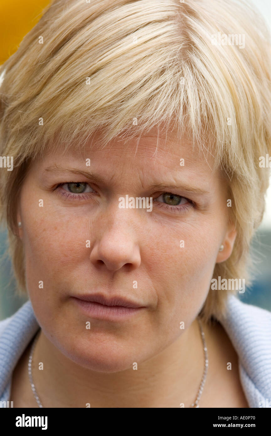 Swedish blonde woman face hi-res stock photography and images - Alamy