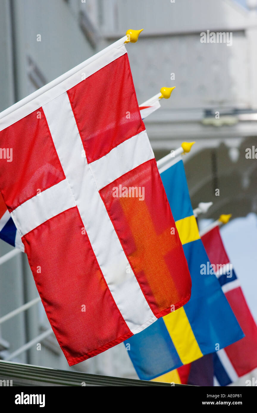 Sweden, Marstrand, Flags Stock Photo - Alamy