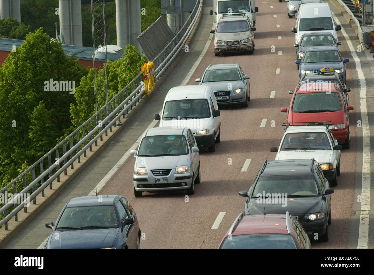 Transportation, Traffic on the motorway Stock Photo - Alamy