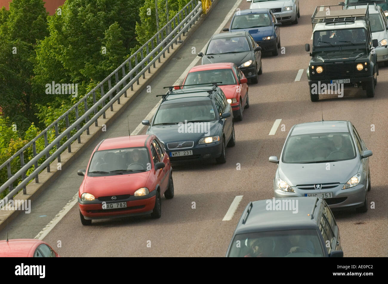 Transportation, Traffic on the motorway Stock Photo - Alamy