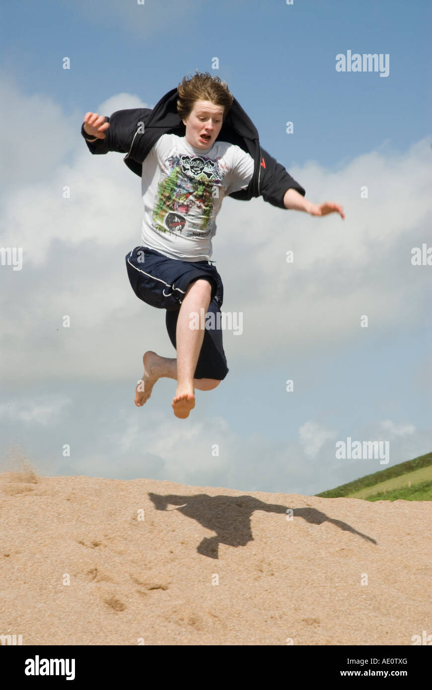 Jumping for joy Stock Photo - Alamy