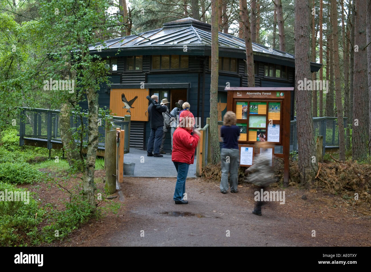 The entrance to Loch Garten RSPB centre Scotland Stock Photo - Alamy