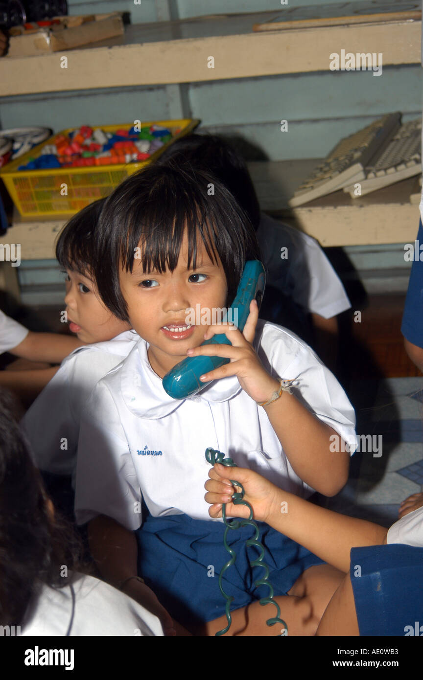 Infant school in the slums of Khlong Toey in Bangkok Thailand Stock ...