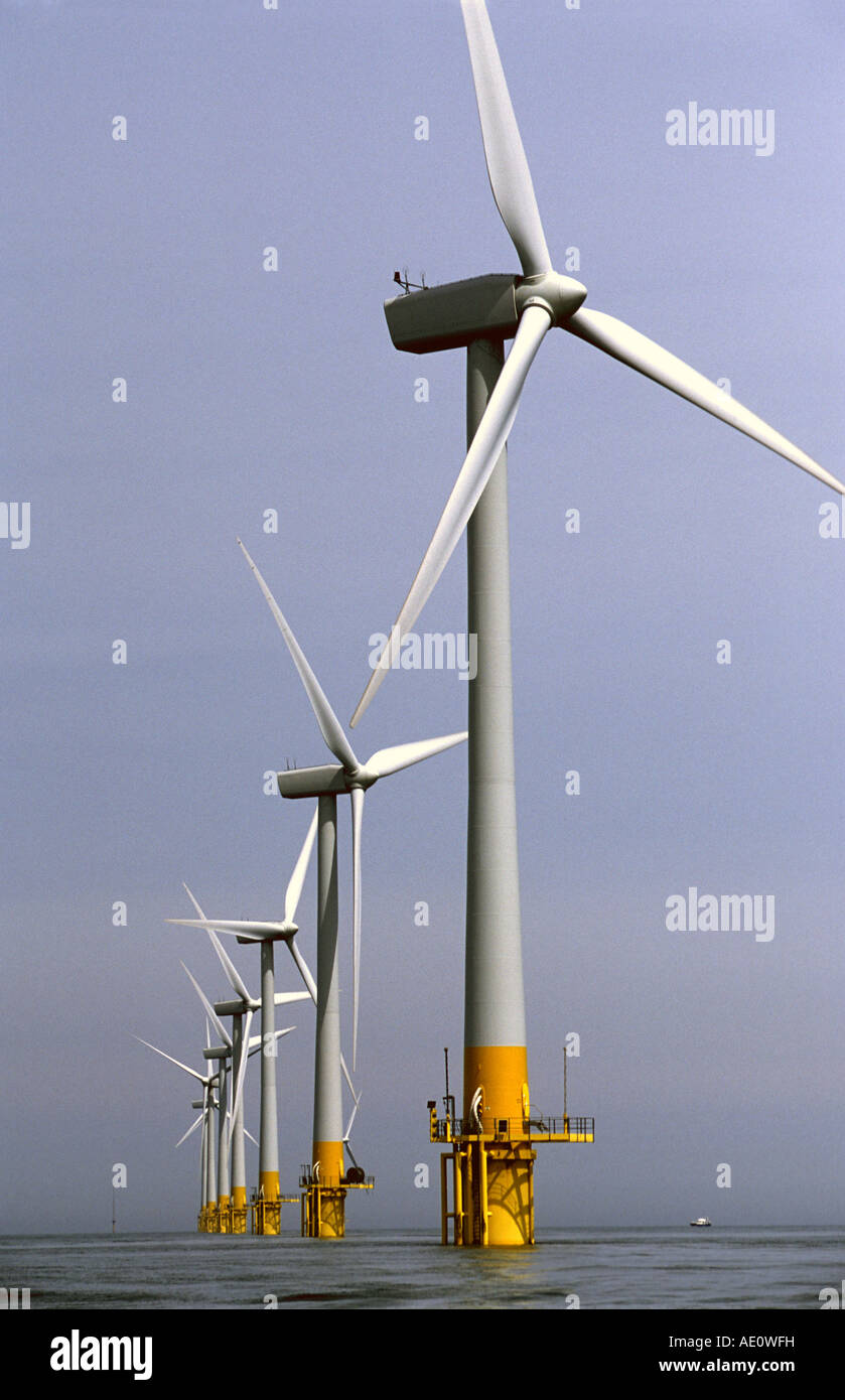 Offshore wind farm, Scroby Sands, Great Yarmouth, Norfolk, UK Stock ...