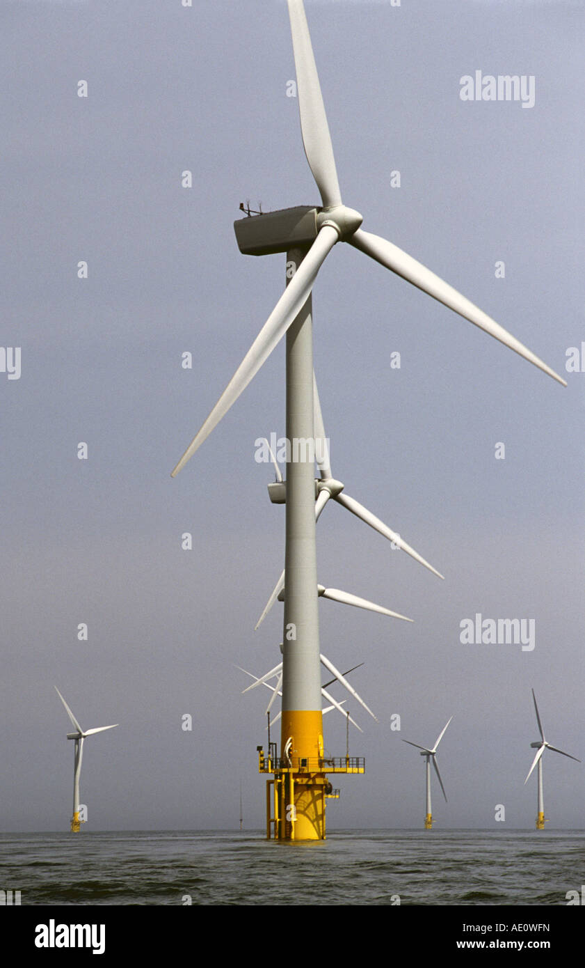 Offshore wind farm, Scroby Sands, Great Yarmouth, Norfolk, UK Stock ...