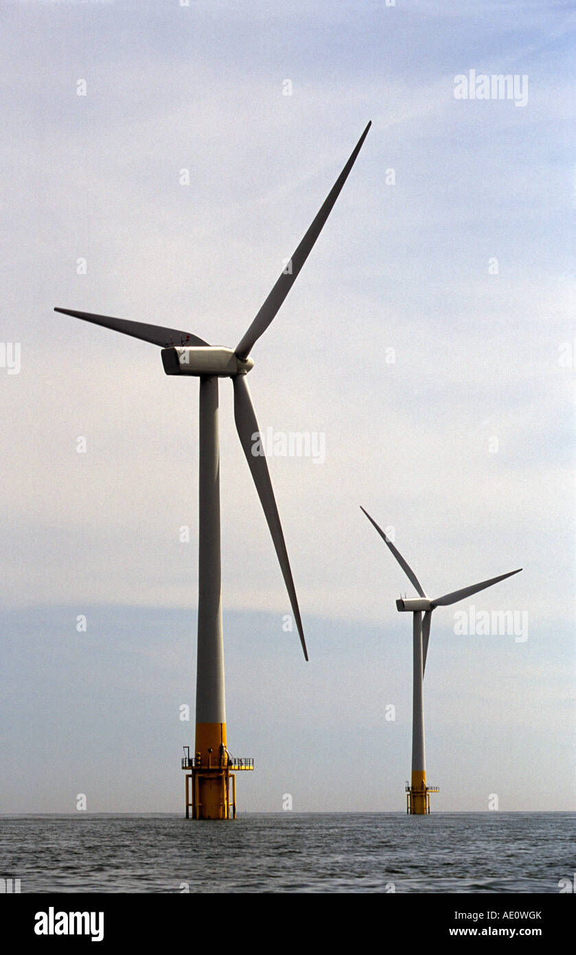 Offshore wind farm, Scroby Sands, Great Yarmouth, Norfolk, UK Stock ...