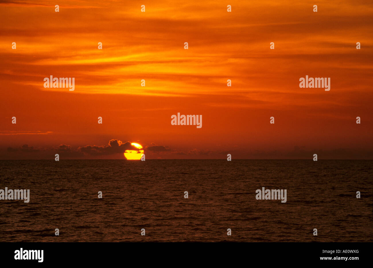 Sunset over the South China Sea, Brunei Darussalam Stock Photo - Alamy