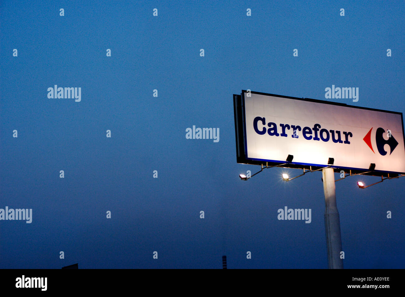 Spain Carrefour sign Stock Photo - Alamy